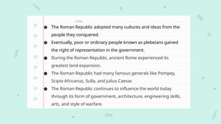 ROMAN EMPIRE-Main characteristics of Roman Empire for middle school | PPTX