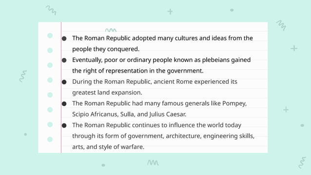ROMAN EMPIRE-Main characteristics of Roman Empire for middle school | PPTX