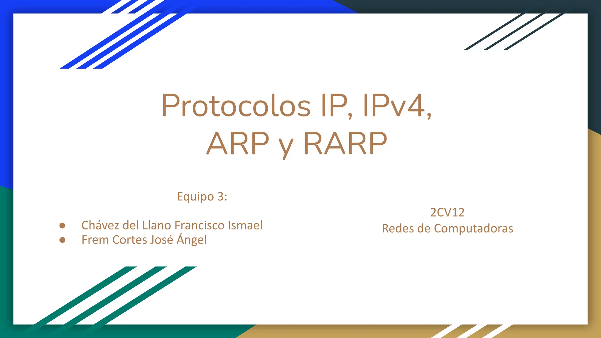 Prototipos IP, IPv4, ARP y RARP - Presentación de PowerPoint | PDF