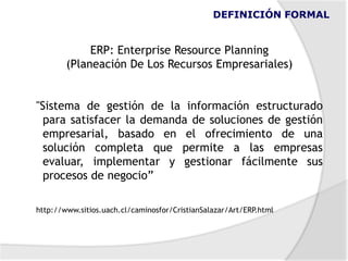 Presentación Sistemas ERP | PPTX