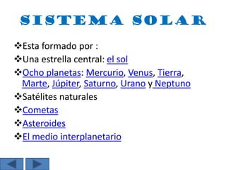Presentación de power point del sistema solar | PPTX