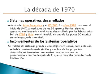 Presentación Historia Sistemas Operativos | PPTX