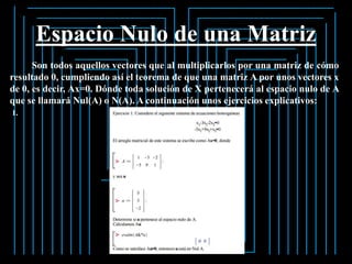Presentación sobre Espacios Vectoriales. | PPTX