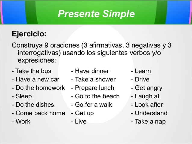 Oraciones En Presente Simple En Ingles Afirmativas Negativas E Interrogativas Como Hacer ...