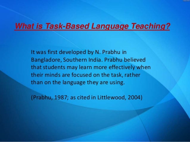 task-based language teaching