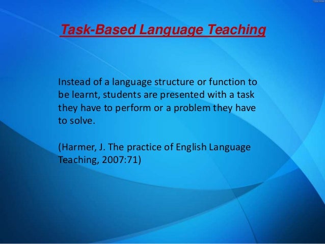task-based language teaching