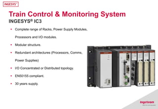 TCMS Presentation (Train Control & Monitoring Systems) | PPTX