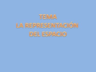 Presentación tema 6 la representación del espacio 1º de eso | PPT