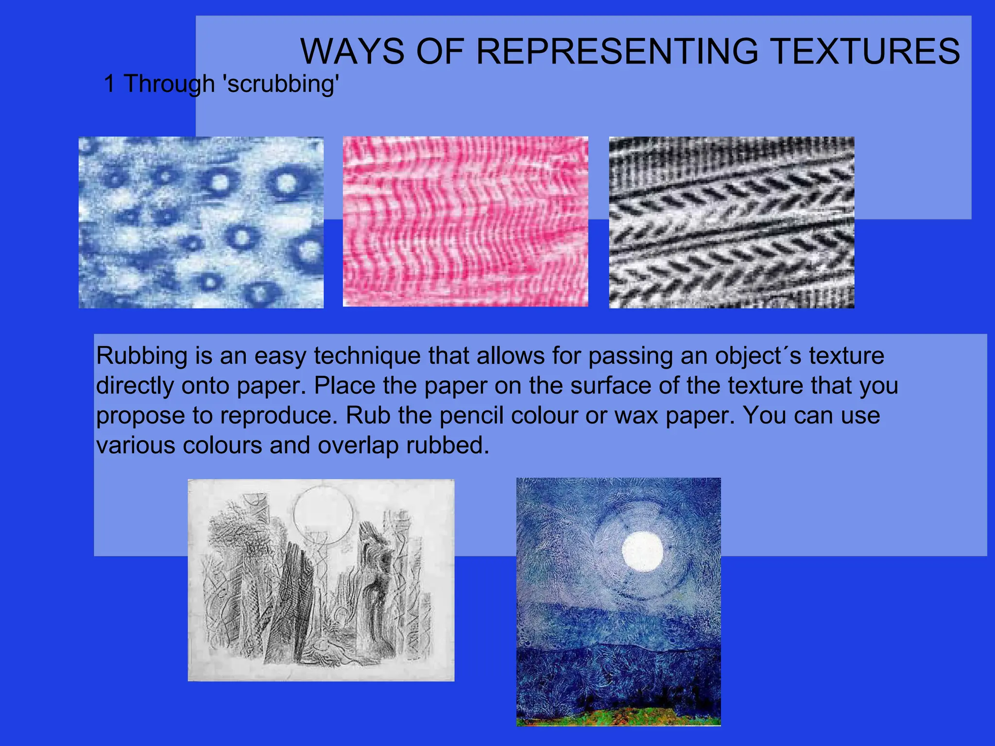 Presentation: the textures | PPT