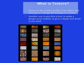Presentation: the textures | PPT