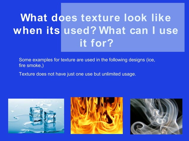 Presentation: the textures | PPT
