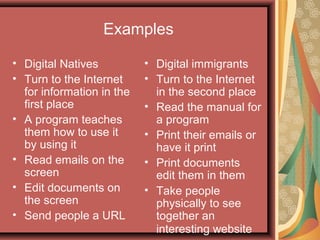 Digital Natives vs Digital immigrants | PPS