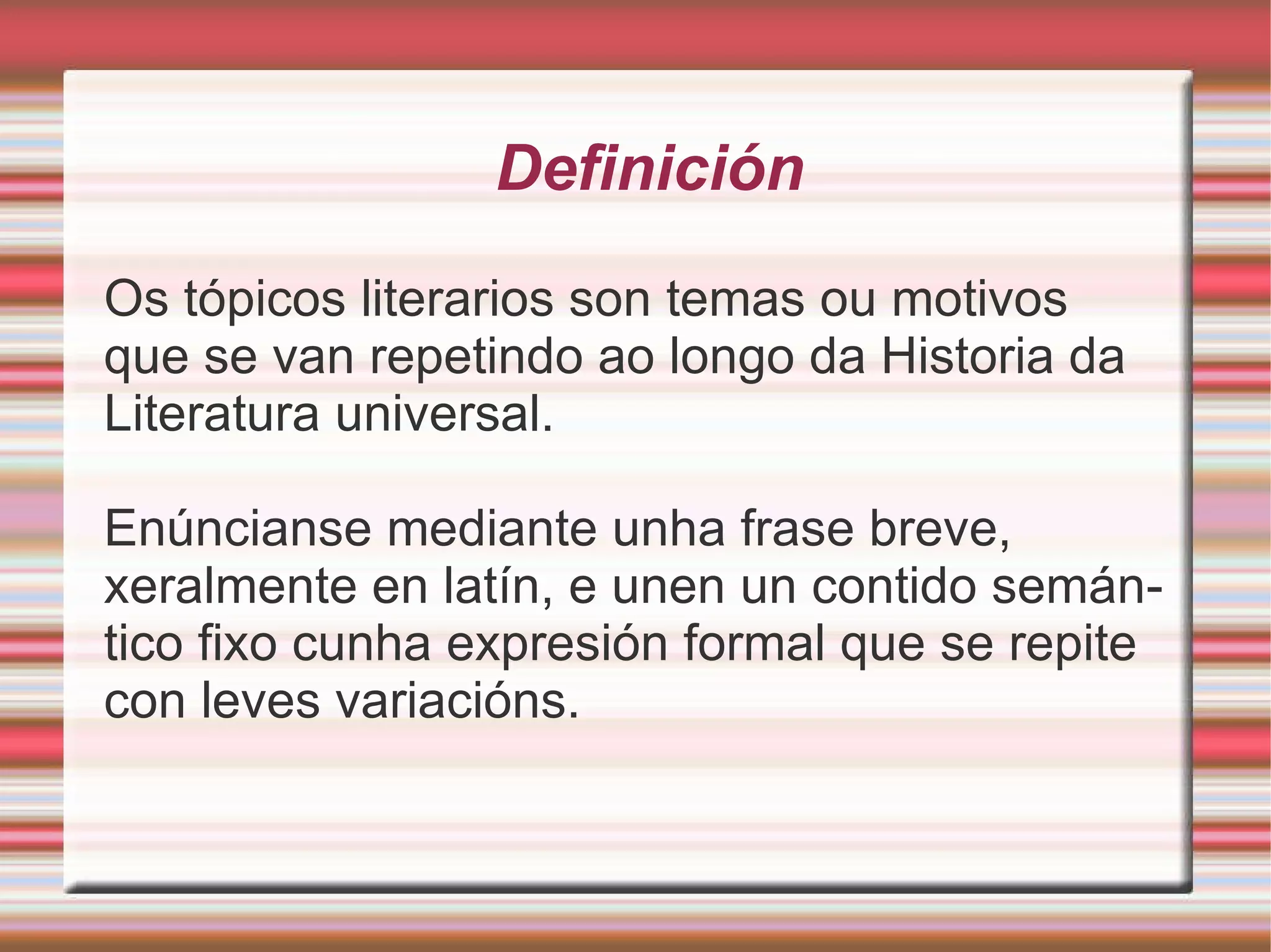 Presentación tópicos literarios | ODP