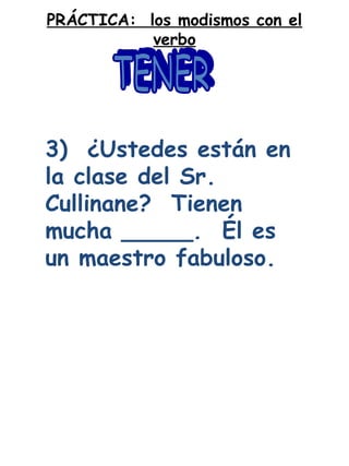 Presentación verbo tener | PPT