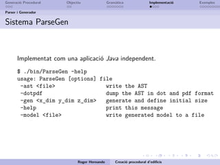 Generaciò procedural d'edificis | PPT