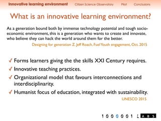 Design of innovative learning environments in the context of developing ...