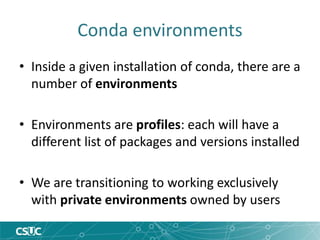 Conda environment system & how to use it on CSUC machines | PPTX ...