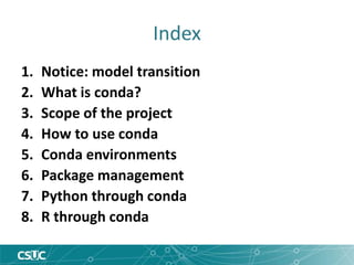 Conda environment system & how to use it on CSUC machines | PPTX ...