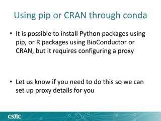 Conda environment system & how to use it on CSUC machines | PPTX ...