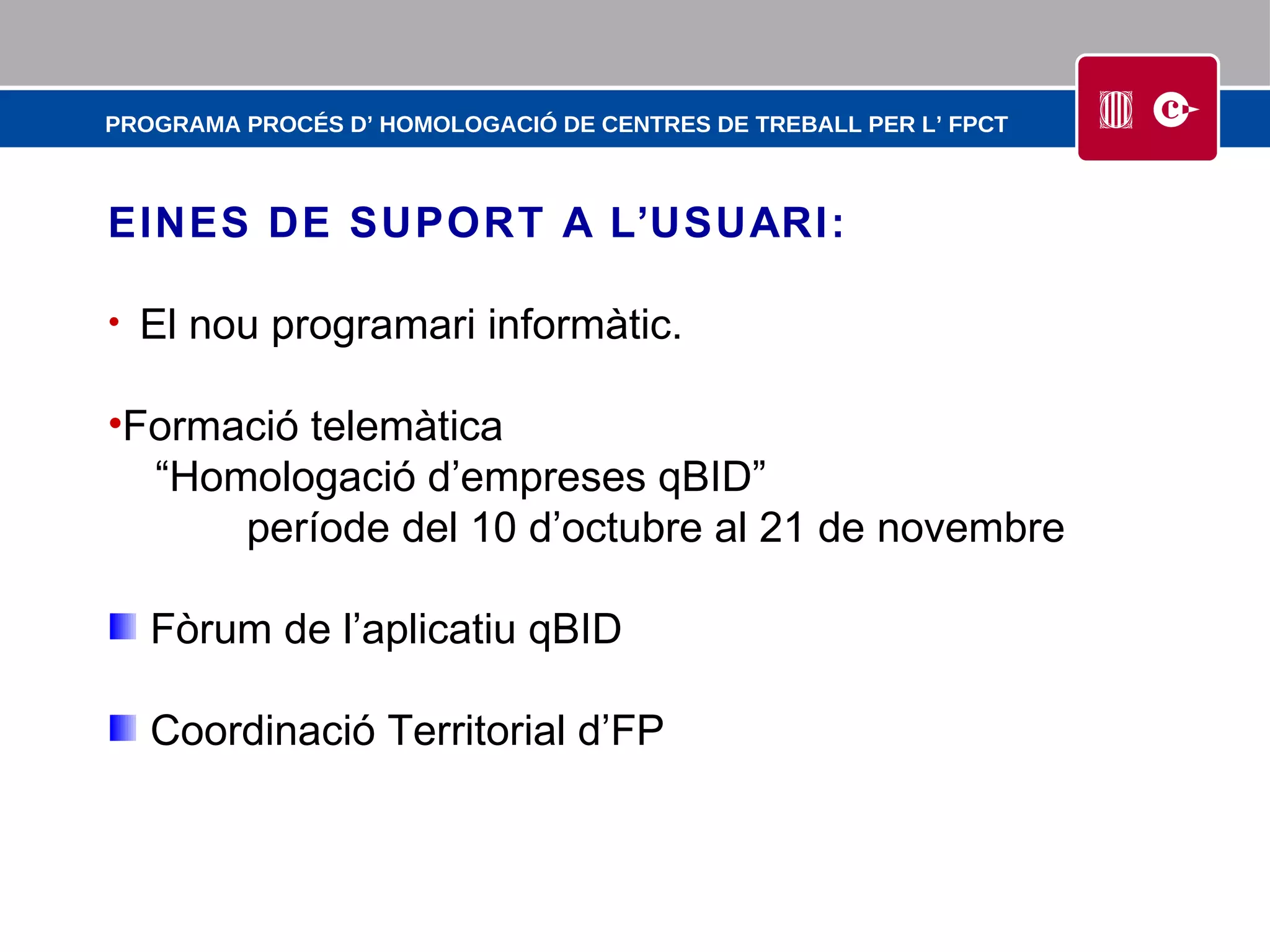 Presentació qBID | PPT