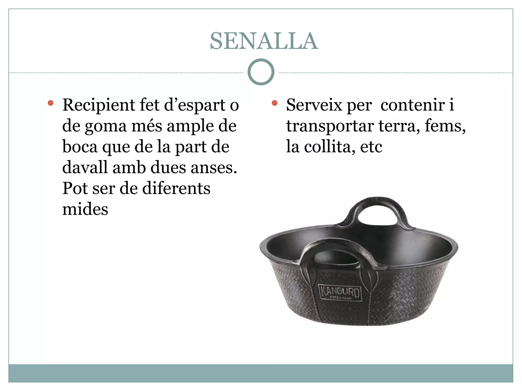 Les eines de l'hort. Grup 1 | PPT