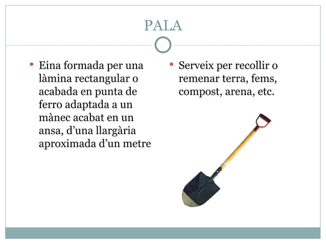 Les eines de l'hort. Grup 1 | PPT