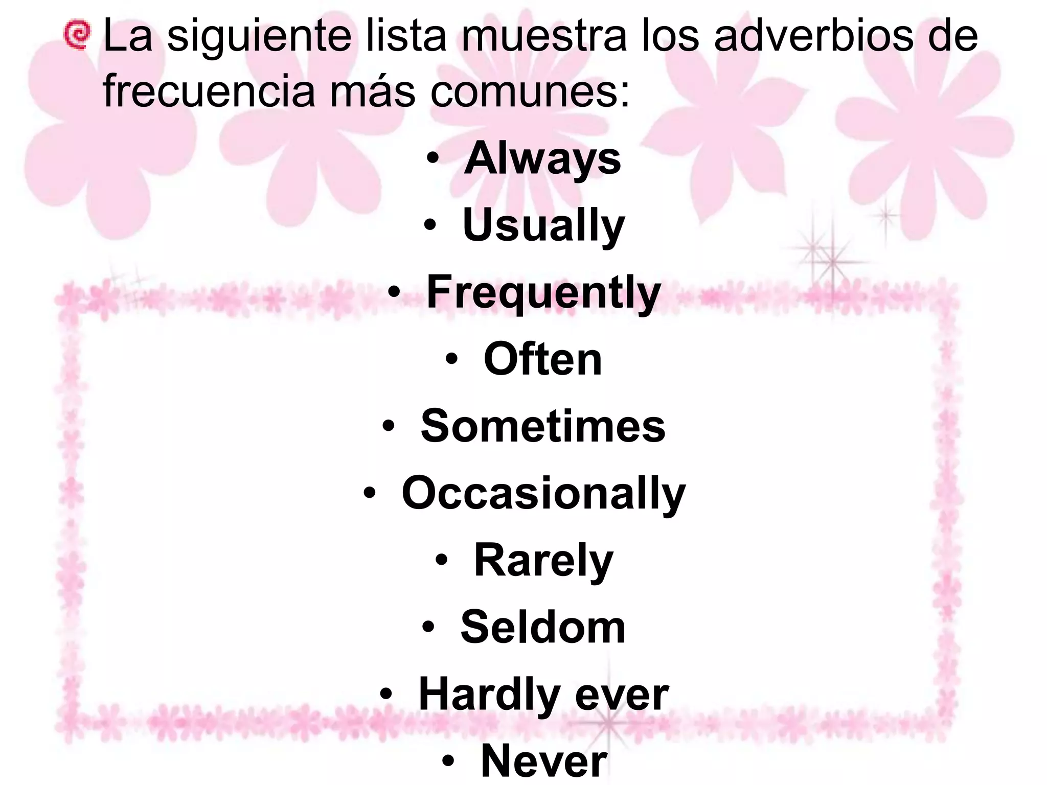 Frequency Adverbs | PDF