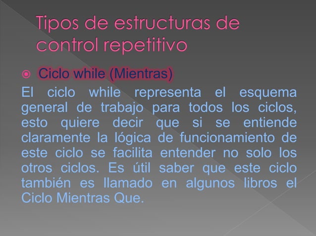 estructura de control repetitivo | PPT