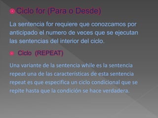 estructura de control repetitivo | PDF