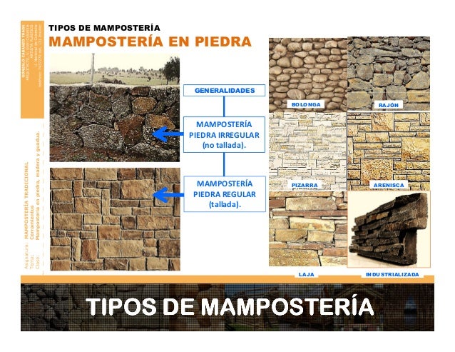 Tipos de Mampuestos