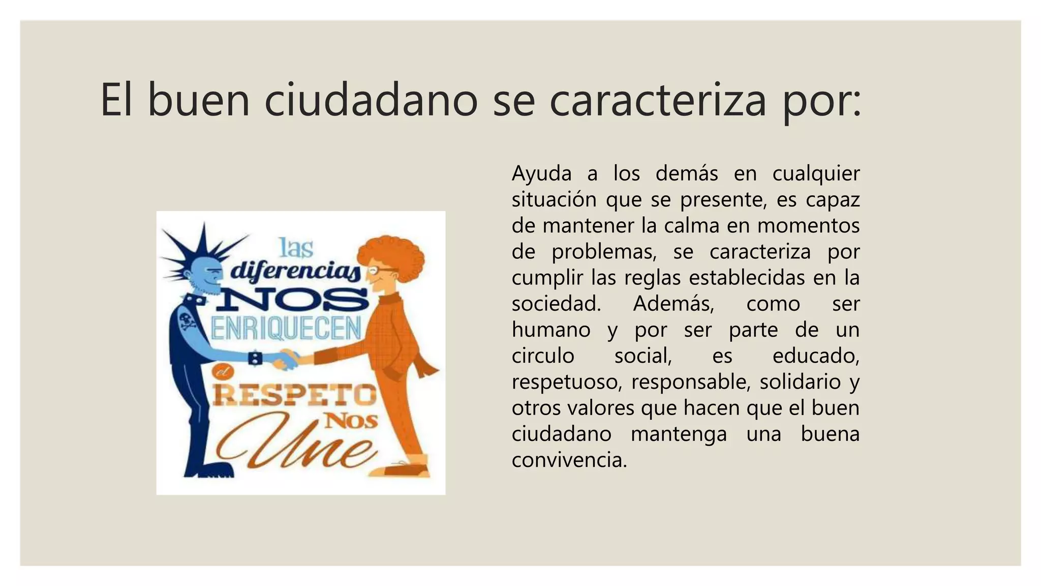 Ser un buen ciudadano | PPTX