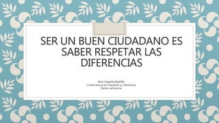 Ser un buen ciudadano | PPTX