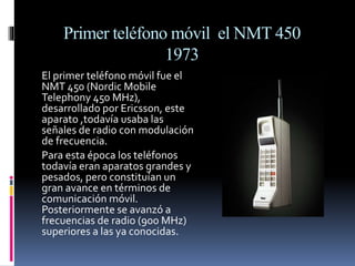 LA EVOLUCION DE CELULAR | PPTX | History | Genres