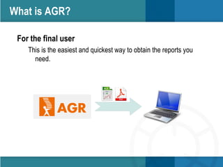 AGR - Simple Report Manager | PPT