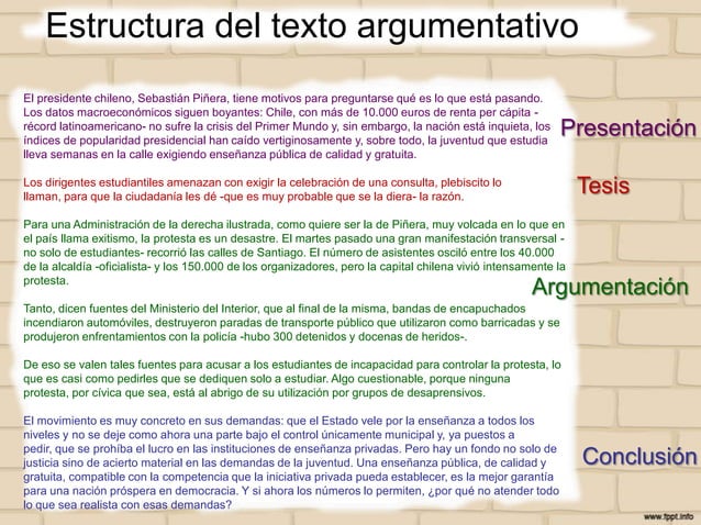 Presentacion argumentacion | PPSX