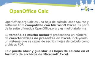 Presentacion Open Office Calc | ODP