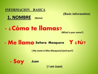 COnversación básica español | PPTX