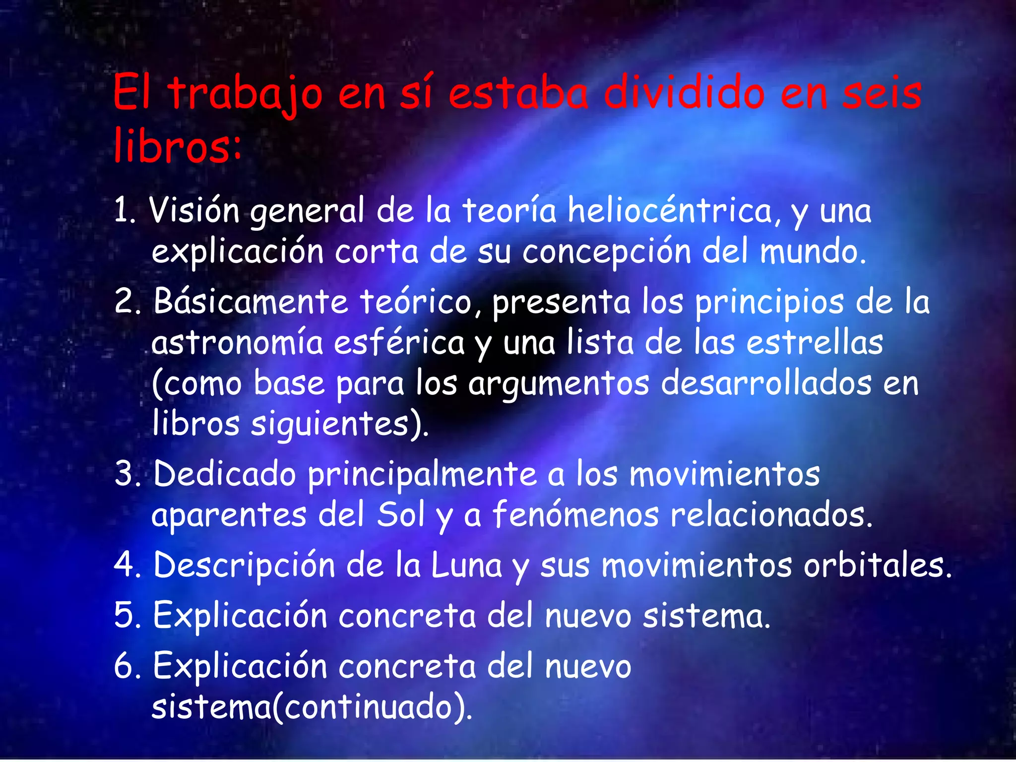 Presentacion Copernico 2003 | PPT | Space and Astronomy | Science