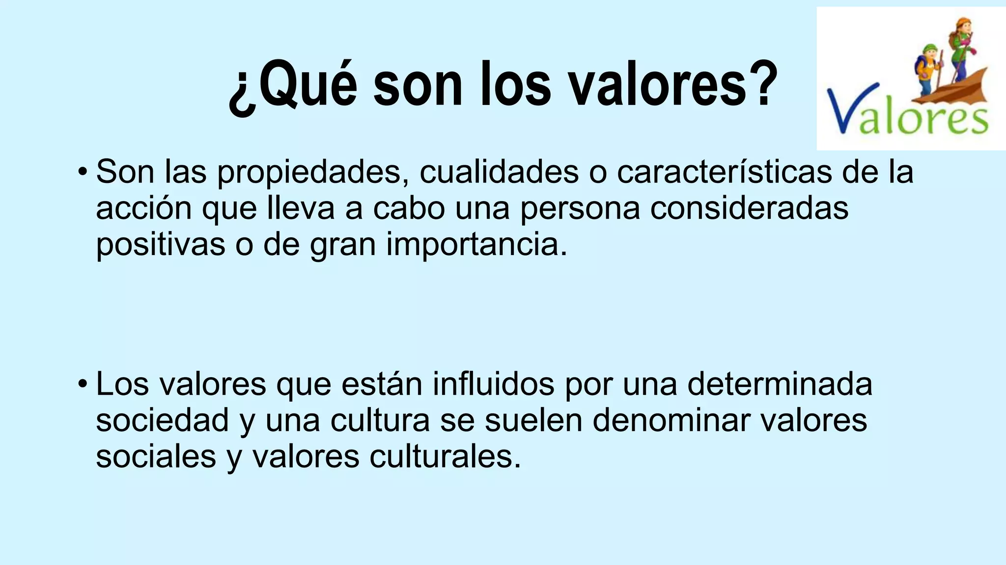 Presentacion de valores | PPT