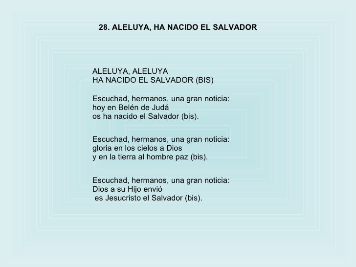 El Niño Dios Ha Nacido En Belen Aleluya Letra - Actividad del Niño