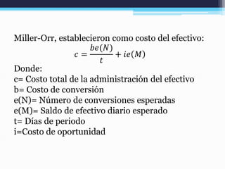 Presentacion del-modelo-de-miller-orr | PPTX