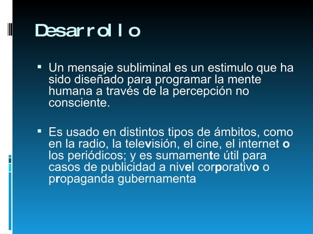 mensajes subliminales | PPT