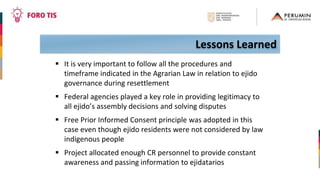 Mexico Ejido Governance and Resettlement | PPTX