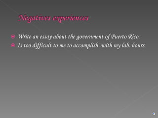 My Learning Experience | PPT