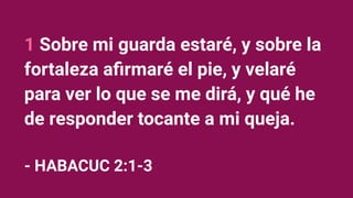 🛐 [Presentación] Habacuc, un libro basado en la oración | Habacuc 1:1-2 ...