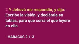 🛐 [Presentación] Habacuc, un libro basado en la oración | Habacuc 1:1-2 ...