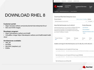 Technical Introduction to RHEL8 | PPT