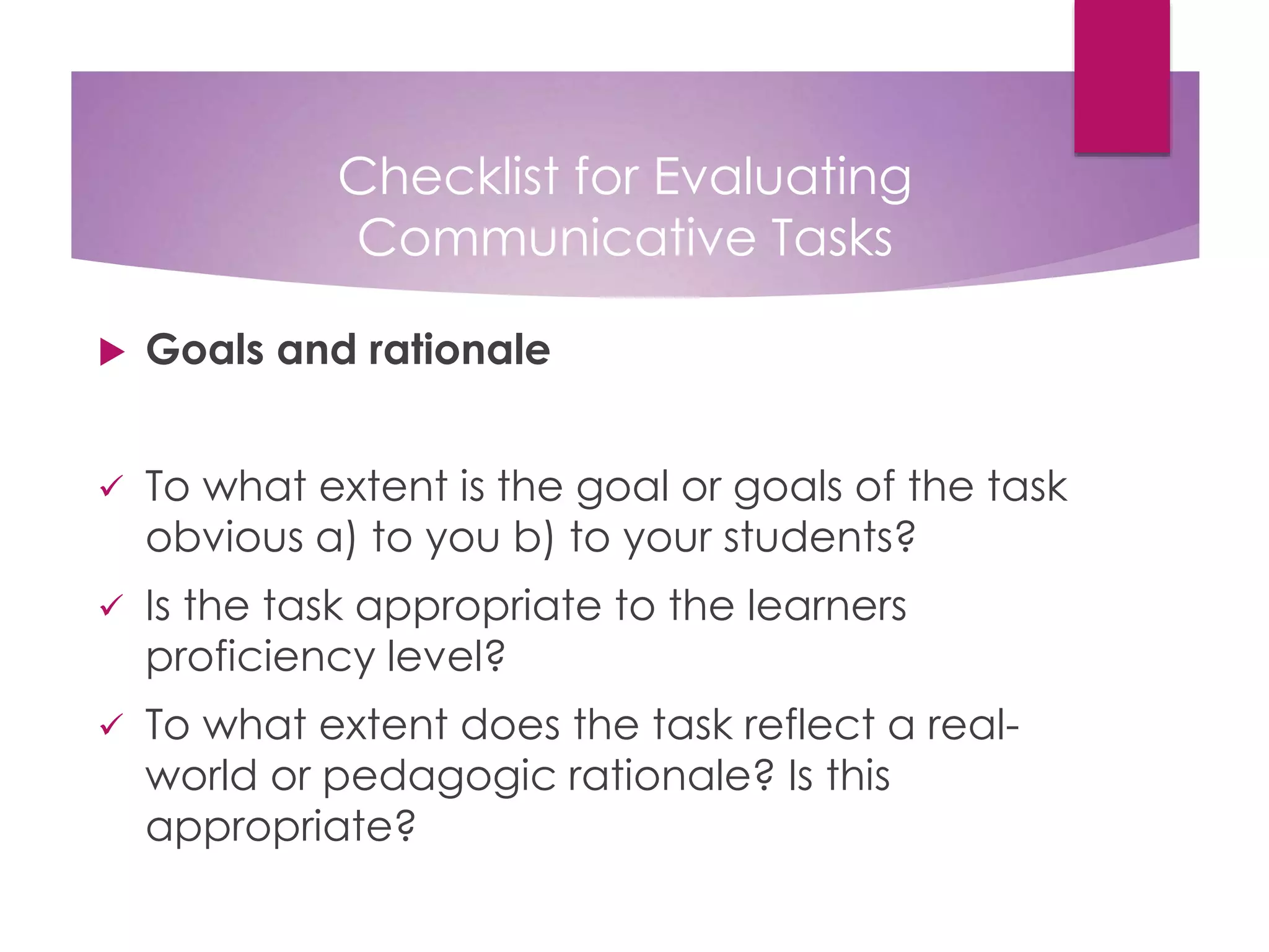 Task-Based Assessment | PPTX