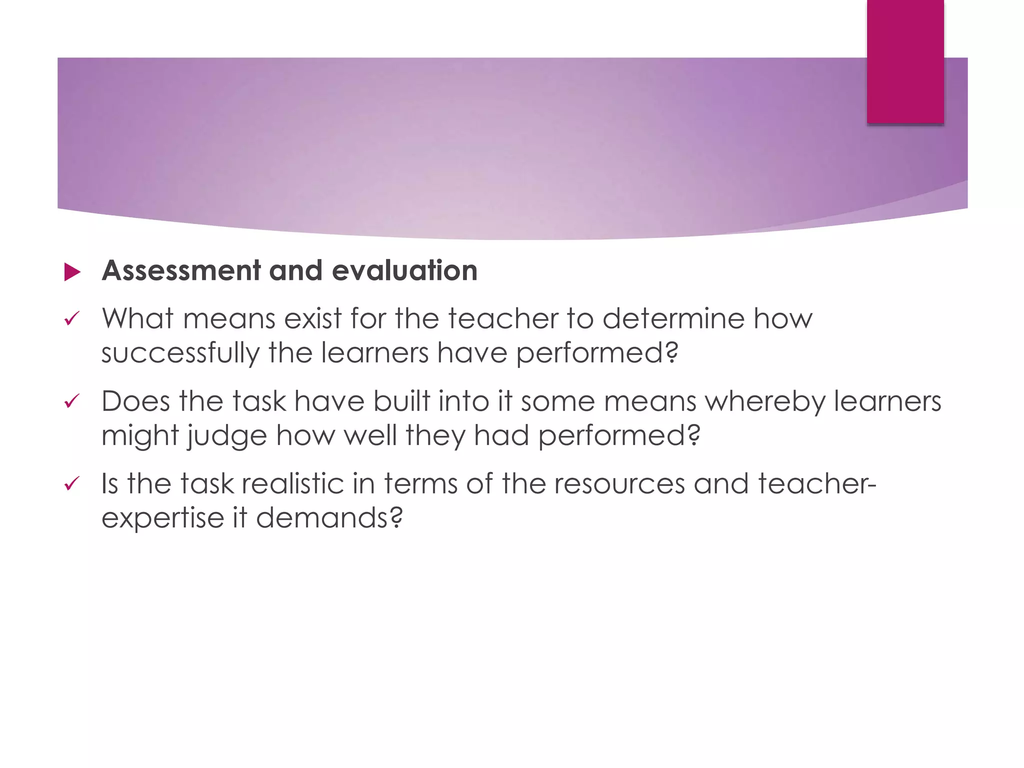 Task-Based Assessment | PPTX