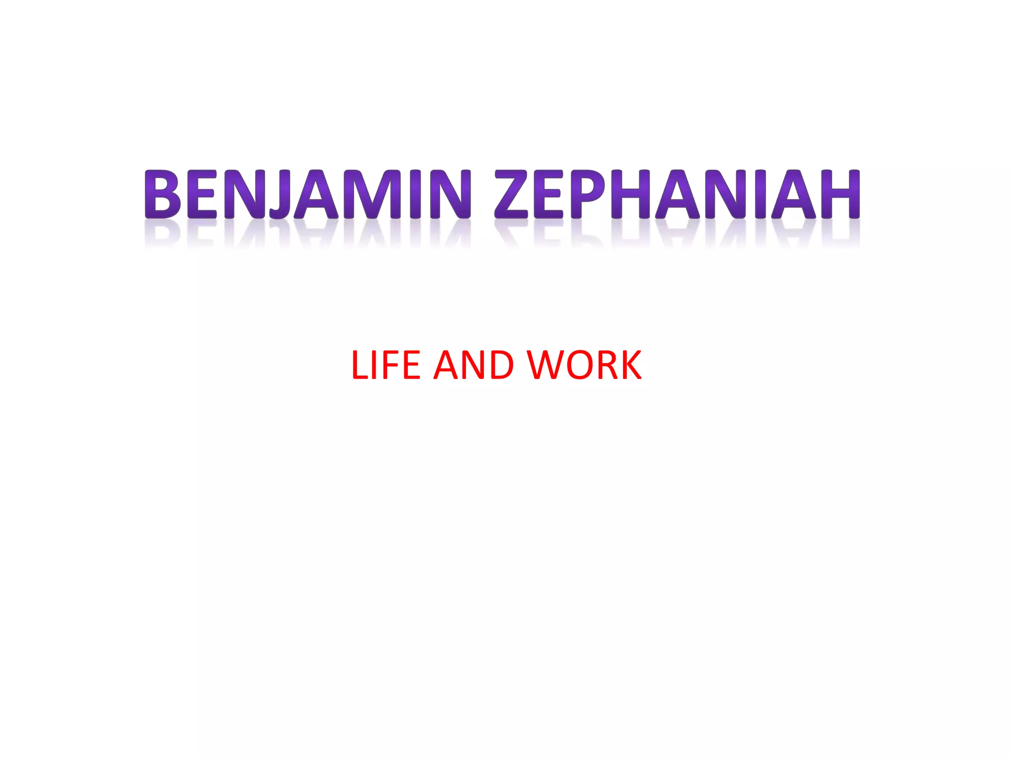 Benjamin Zephaniah | PPTX